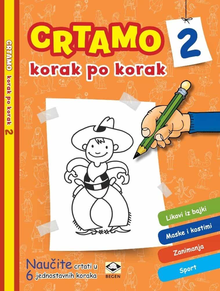 CRTAMO KORAK PO KORAK 2 - Begen | vježbenice | knjiga
