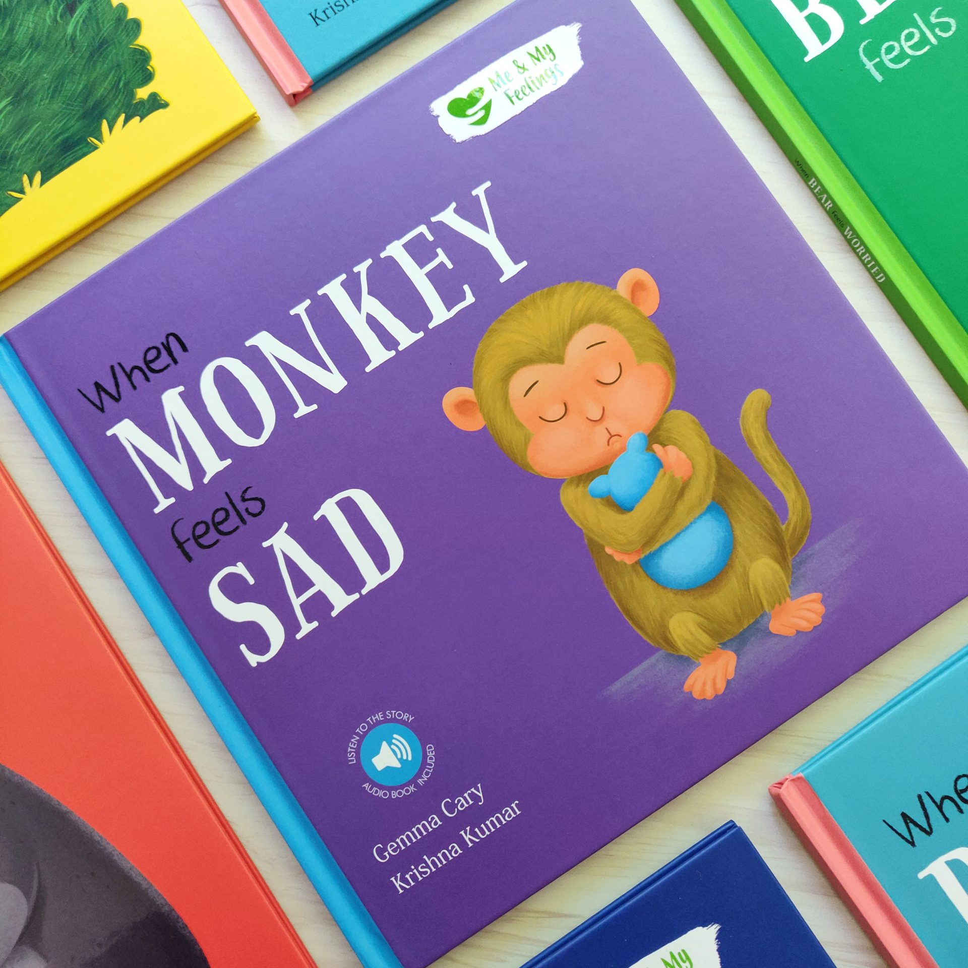 WHEN MONKEY FEELS SAD-audio book included - Begen